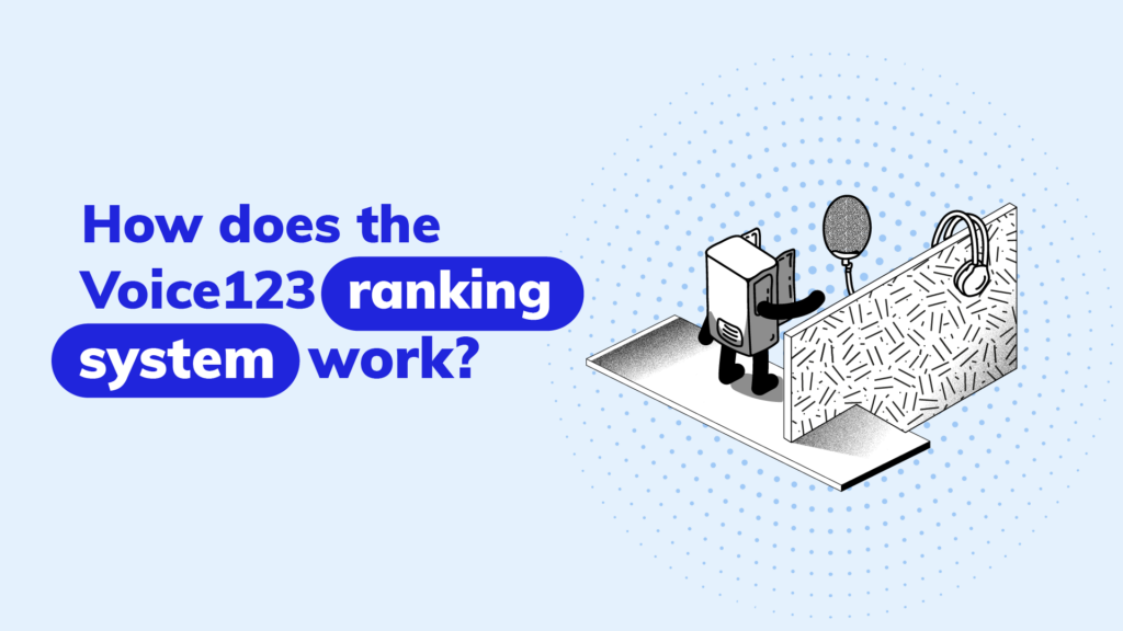 How does the Voice123 ranking system work?